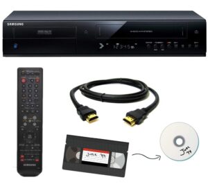 samsung vhs to dvd recorder vcr combo w/ remote, hdmi