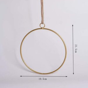 LIOOBO Floral Hoop Wreath Minimalist Fashion Nordic Style Artificial Wreath Hanging Hemp Rope Decor for Garden Home Lawn