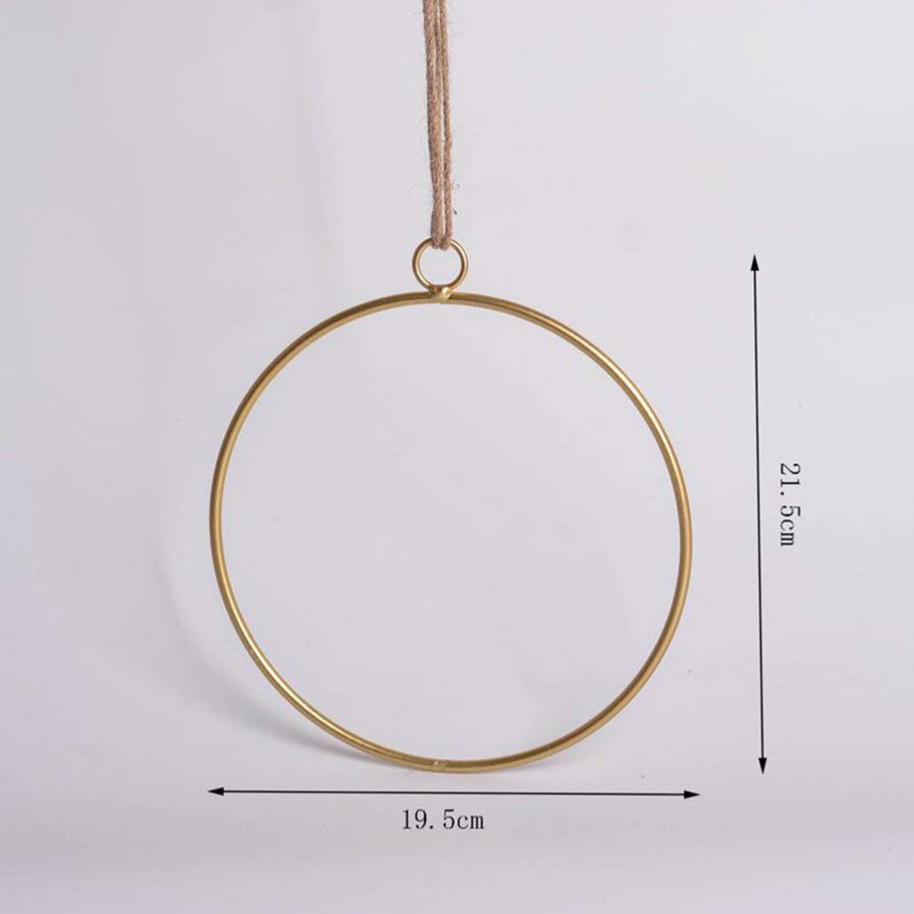 LIOOBO Floral Hoop Wreath Minimalist Fashion Nordic Style Artificial Wreath Hanging Hemp Rope Decor for Garden Home Lawn