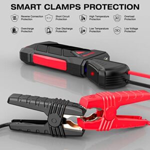 NEXPOW Portable Jump Starter,12V Car Battery Jump Starter Power Pack with USB Quick Charge (Up to 7L Gas or 5.5L Diesel Engine) Battery Booster with Built-in LED Light