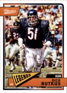 2018 classics football #109 dick butkus chicago bears legend panini nfl card