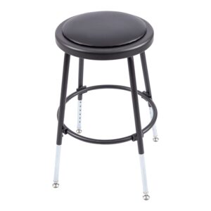 stand up desk store stackable adjustable-height classroom office workstation stool (black)