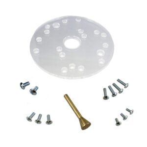 Router Base Plate - Fits Bosch 1615, 1617, 1618 & Dewalt 616, 618, 621, 625 - Acrylic 6-1/2" Inch (Pack of 1)