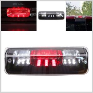 replacement for ford f-150 2004-2008 for explorer sport trac 2007-2010 for lincoln mark lt 2006-2008 high mount led 3rd tail brake/cargo light (black+clear leds)