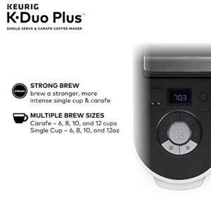 Keurig K-Duo Plus Coffee Maker, Single Serve K-Cup Pod and 12 Cup Carafe Brewer, with Green Mountain Ground Coffee Favorites Collection, 12 oz Bagged, 3 Count