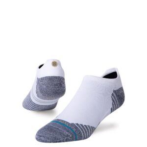 stance run light tab st socks (medium, white)