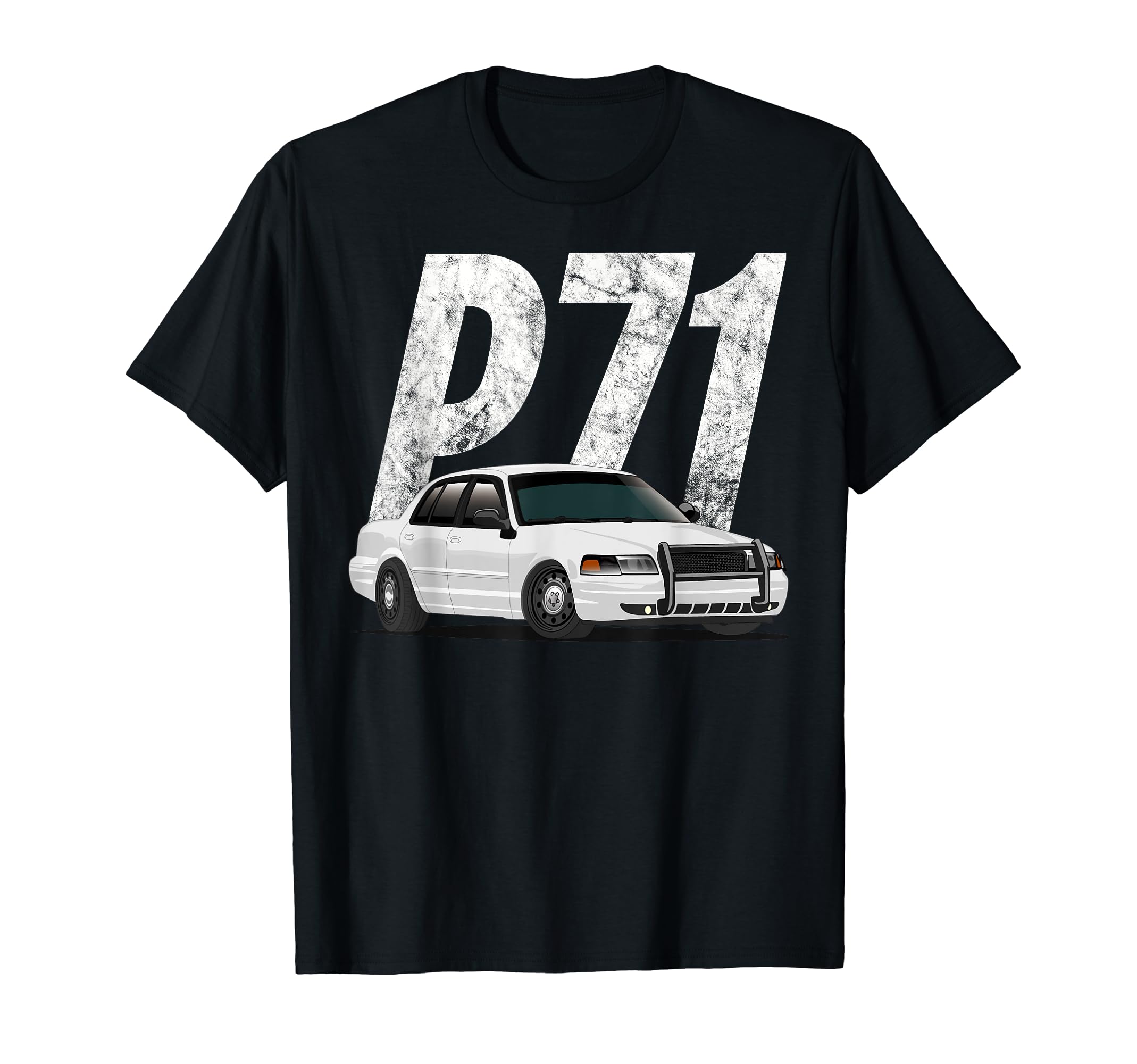 Crown Vic P71 White Cop Car Interceptor Vic Gift T-Shirt