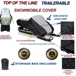 600 Denier Snowmobile trailerable Cover Compatible for The 2019-2019 Polaris Model 850 Indy XC (129 Track) snowmachine sled.