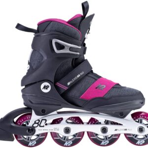 K2 Alexis 80 ALU Womens Inline Skates - Black/Berry / 7.0