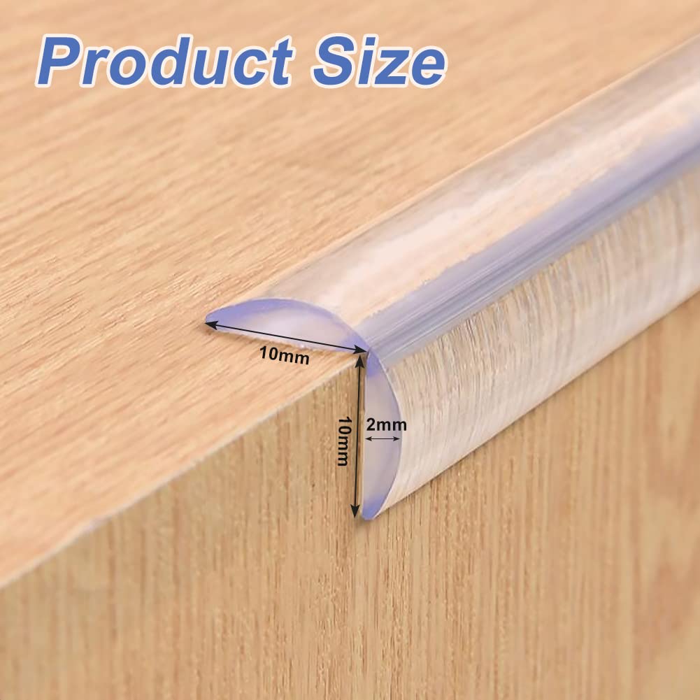 DEARLIVES Baby Proofing, 20ft(6m) Clear Edge Protector for Baby Soft Furniture Bumpers Childproof Corner Guards Edge Protector Strip with Strong Adhesive for Walls Tables Cabinets, Desk Edge Cushion