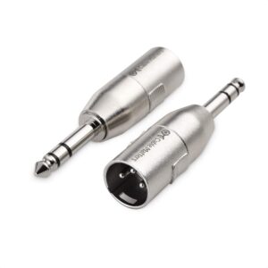 cable matters 2-pack 6.35mm 1/4 inch trs to xlr adapter, male to male xlr to 1/4 adapter, 1/4 to xlr connector