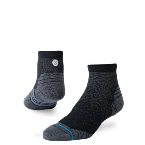 stance run qtr st socks (small, black)