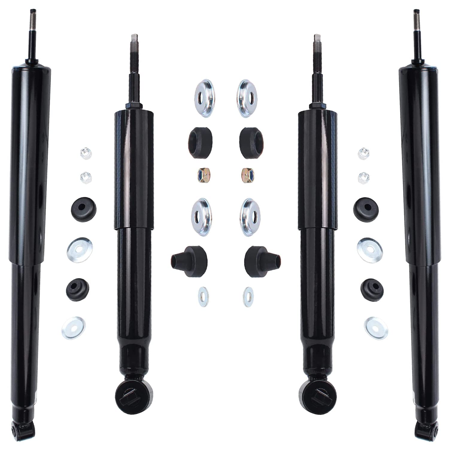 Detroit Axle - 2WD Shock Absorbers for 1997-2003 Ford F-150, 1998 1999 2000 2001 2002 Shock Absorbers Front Rear Replacement - [Models Except 7700LB GVW]