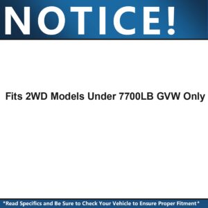 Detroit Axle - 2WD Shock Absorbers for 1997-2003 Ford F-150, 1998 1999 2000 2001 2002 Shock Absorbers Front Rear Replacement - [Models Except 7700LB GVW]