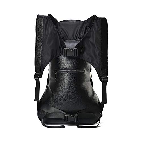 Personality 3D Skull Leather Backpack Rivets Skull Backpack with Hood Cap Apparel Bag Cross Bags