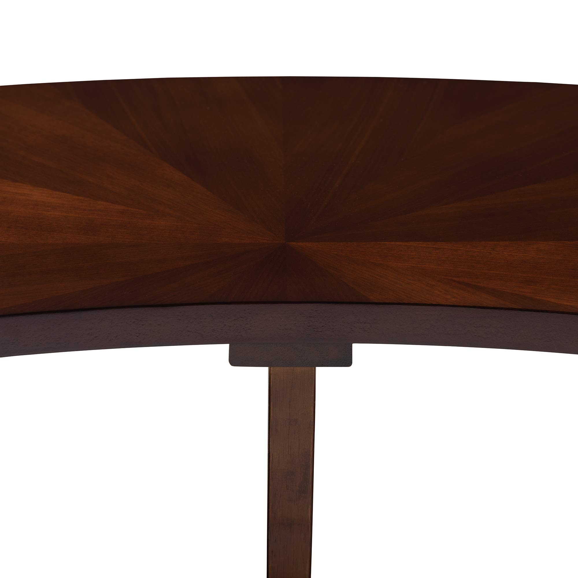 Baxton Studio Berlin Mid-Century Dining Bench Walnut Finished Wood Curved Dining Bench