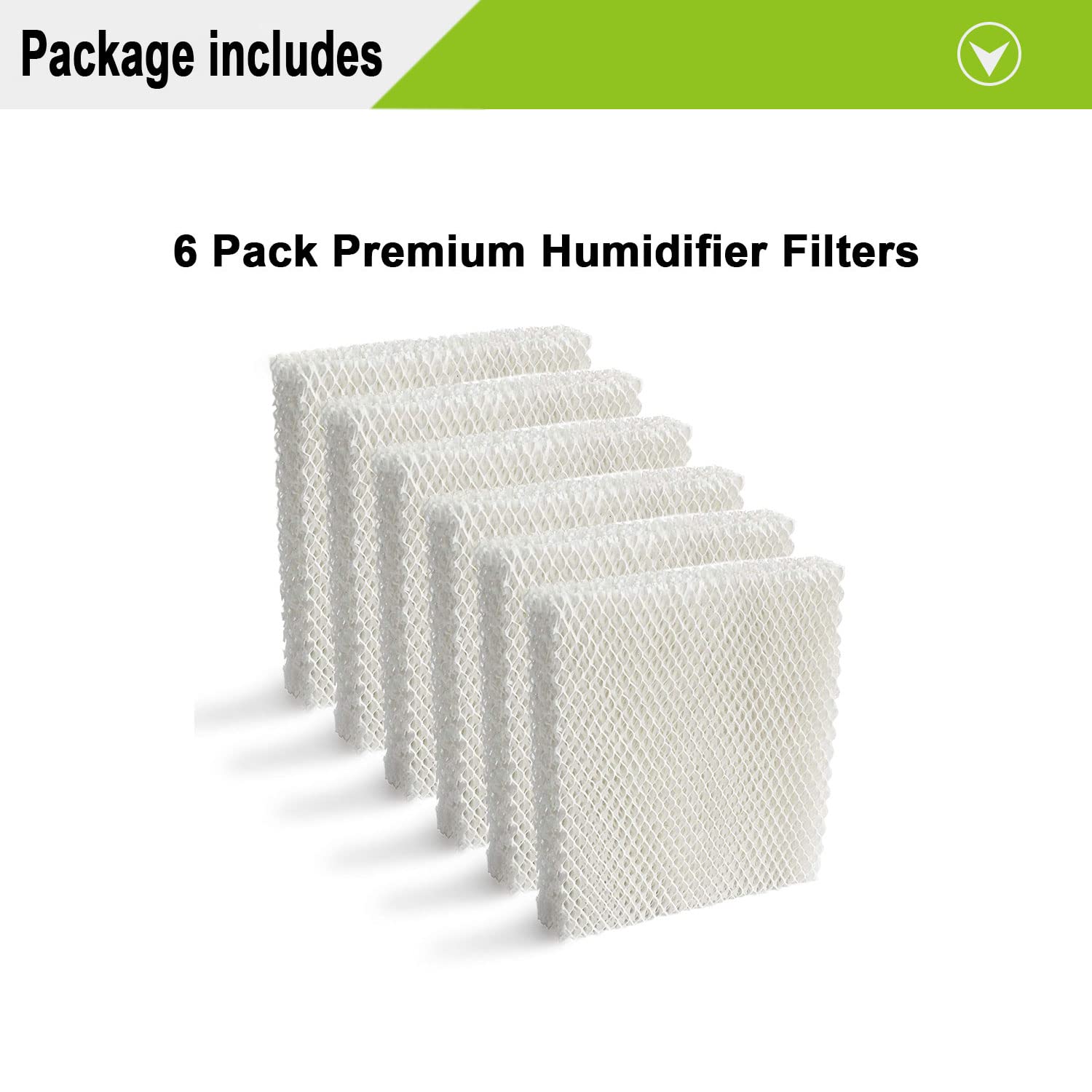 Lemige 6 Pack Humidifier Wicking HFT600 Filters T Compatible with Honeywell Tower Humidifier HEV615 HEV620, Compare to part HFT600T HFT600PDQ