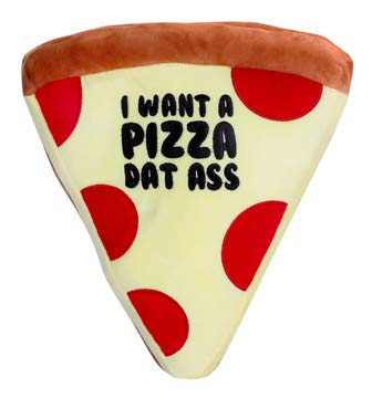 Seymour Butz Plush Pizza - Funny Stuffed Animal Valentine for Girlfriend, Boyfriend, Husband or Wife