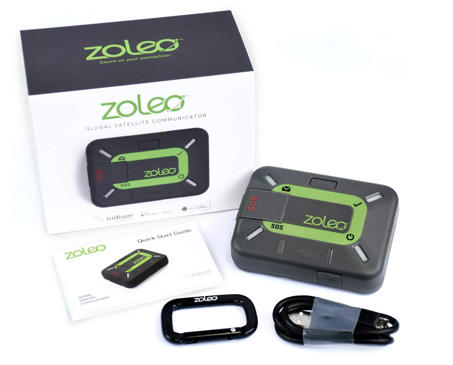 ZOLEO Satellite Communicator – Two-Way Global SMS Text Messenger & Email, Emergency SOS Alerting, Check-in & GPS Location – Android iOS Smartphone Accessory