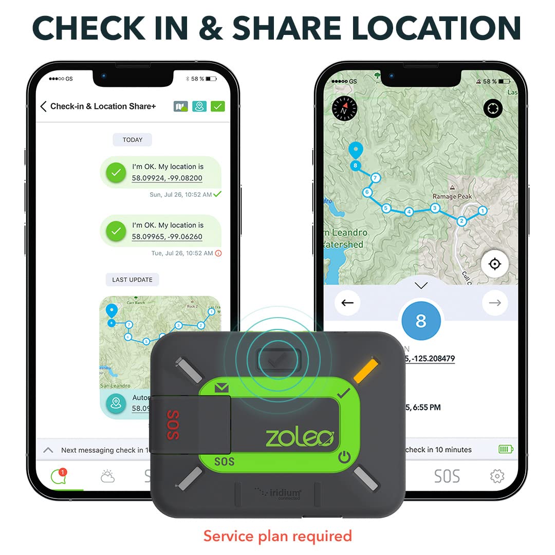 ZOLEO Satellite Communicator – Two-Way Global SMS Text Messenger & Email, Emergency SOS Alerting, Check-in & GPS Location – Android iOS Smartphone Accessory