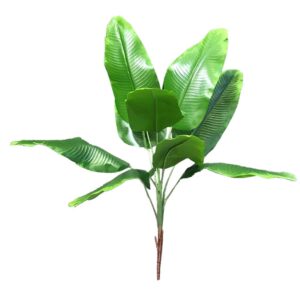 artificial plants tropical leaves banana tree faux palm leaf bird of paradise plant fake leaves greenery shrubs indoor outside home garden office verandah wedding décor