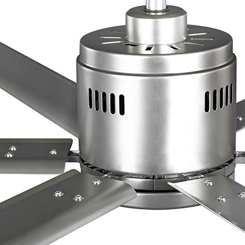 Hubbell Lighting Dual Mount Ceiling Fan 72 in. Indoor/Outdoor Nickel Wall Control