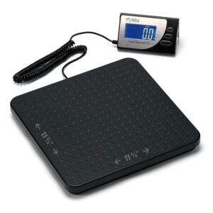 660 lb (300 kg) digital heavy duty postal shipping scale, cast aluminum pan, backlit lcd, ac adapter, multi weight unit, capacity: max 300 kg (660 lb), min 0.5 kg (1.1 lb), division 0.1 kg / 0.1 lb