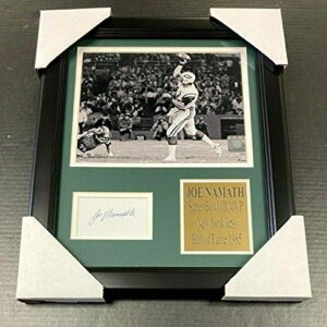 JOE NAMATH Autographed Cut REPRINT Framed 8x10 Photo NEW YORK JETS