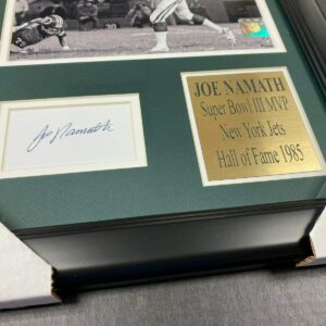 JOE NAMATH Autographed Cut REPRINT Framed 8x10 Photo NEW YORK JETS