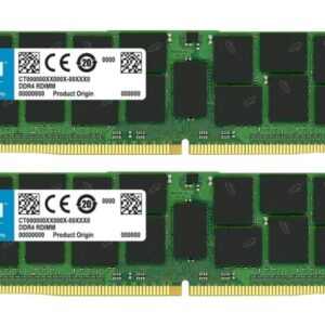 Crucial Bundle with 64GB (2 x 32GB) DDR4 PC4-21300 2666MHz RDIMM (2 x CT32G4RFD4266), Dual Ranked Registered ECC Memory