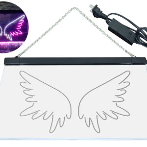 ADVPRO Angel Wings Girl Room Dual Color LED Neon Sign White & Purple 12" x 8.5" st6s32-i3370-wp