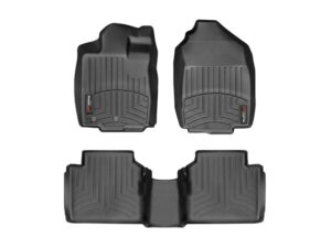 weathertech custom fit floorliners for fusion, mkz - 1st & 2nd row (442991-441083), black