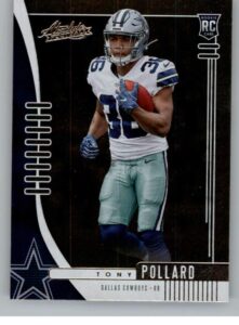 2019 absolute football #139 tony pollard rc rookie card dallas cowboys official nfl trading card from panini america in raw (nm or better) condition