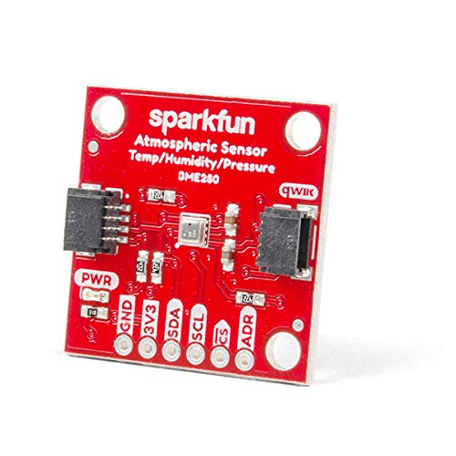 SparkFun Atmospheric Sensor Breakout - BME280 (Qwiic) Measure barometric Pressure, Humidity, and Temperature Readings 3.3V SPI Interface, Operating Voltage 3.3V