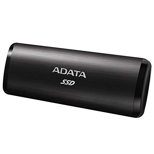 ADATA SE760 1TB SuperSpeed USB 3.2 Gen 2 USB-C Up to 1000 MB/s External Portable SSD Black (ASE760-1TU32G2-CBK)