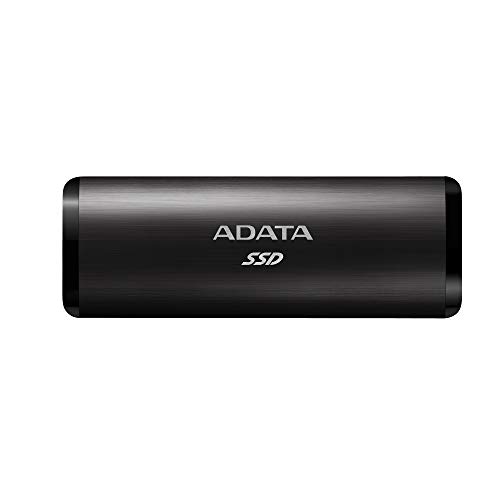 ADATA SE760 1TB SuperSpeed USB 3.2 Gen 2 USB-C Up to 1000 MB/s External Portable SSD Black (ASE760-1TU32G2-CBK)