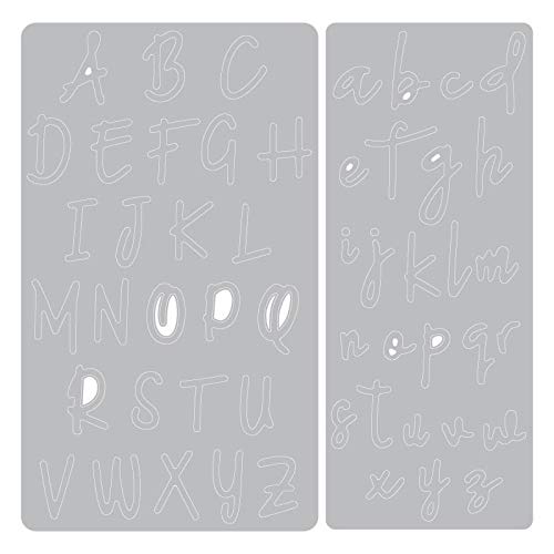 Sizzix Thinlits Die 2 Pack Alphabet Set by Emily Tootle, Multicolor