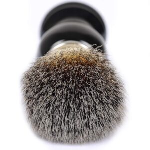 Shaving Brushes, JR 0.79inch Synthetic Nylon Brush Hair Knot with Pure Black Engineered Plastic Handle Shaving Brush for Men, Safety Razor, Double Edge Razor, Shaving Razor