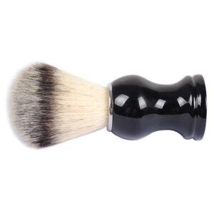 Shaving Brushes, JR 0.79inch Synthetic Nylon Brush Hair Knot with Pure Black Engineered Plastic Handle Shaving Brush for Men, Safety Razor, Double Edge Razor, Shaving Razor