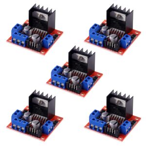 melife 5pack l298n stepper motor driver controller board dual h bridge module for smart car power mega r3 mega2560.