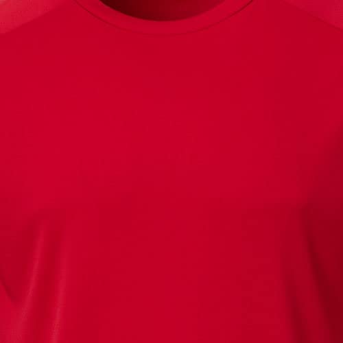 Rawlings Men's Crew Neck Tech Tee Shirt Series, Scarlet Red, X-Large