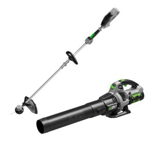 ego power+ st1502lb 15-inch cordless string trimmer & 530cfm blower combo kit with 2.5ah battery and charger included, black