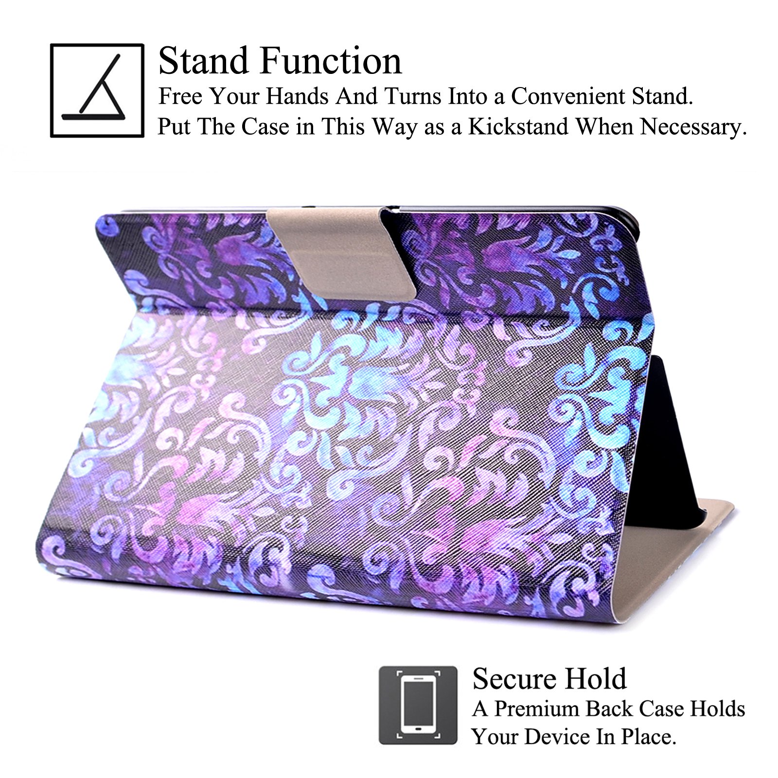 Artyond Case for Kindle Fire HDX7, Ultra Lightweight PU Leather Stand Cover with Smart Auto Wake/Sleep Feature Slim Folio Card Slot Case for Amazon Kindle Fire HDX 7 2013 Version, Retro Flower