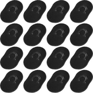 24 packs pocket palm combs for men women soft pocket brush portable shampoo pocket combs (black)