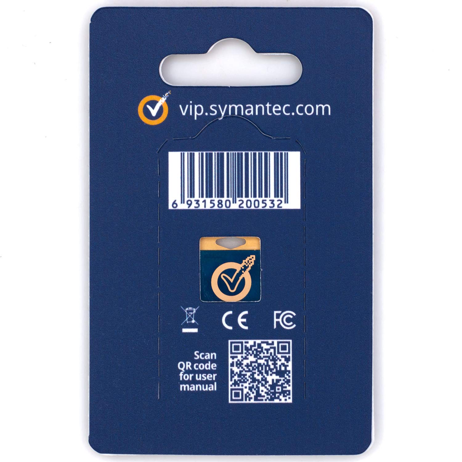 Symantec VIP Hardware Authenticator - K10S - Two Factor Authentication Security Key - Fits USB-A - FIDO U2F Certified