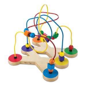 melissa & doug classic bead maze - wooden educational toy - wooden bead maze toy for toddlers ages 3+