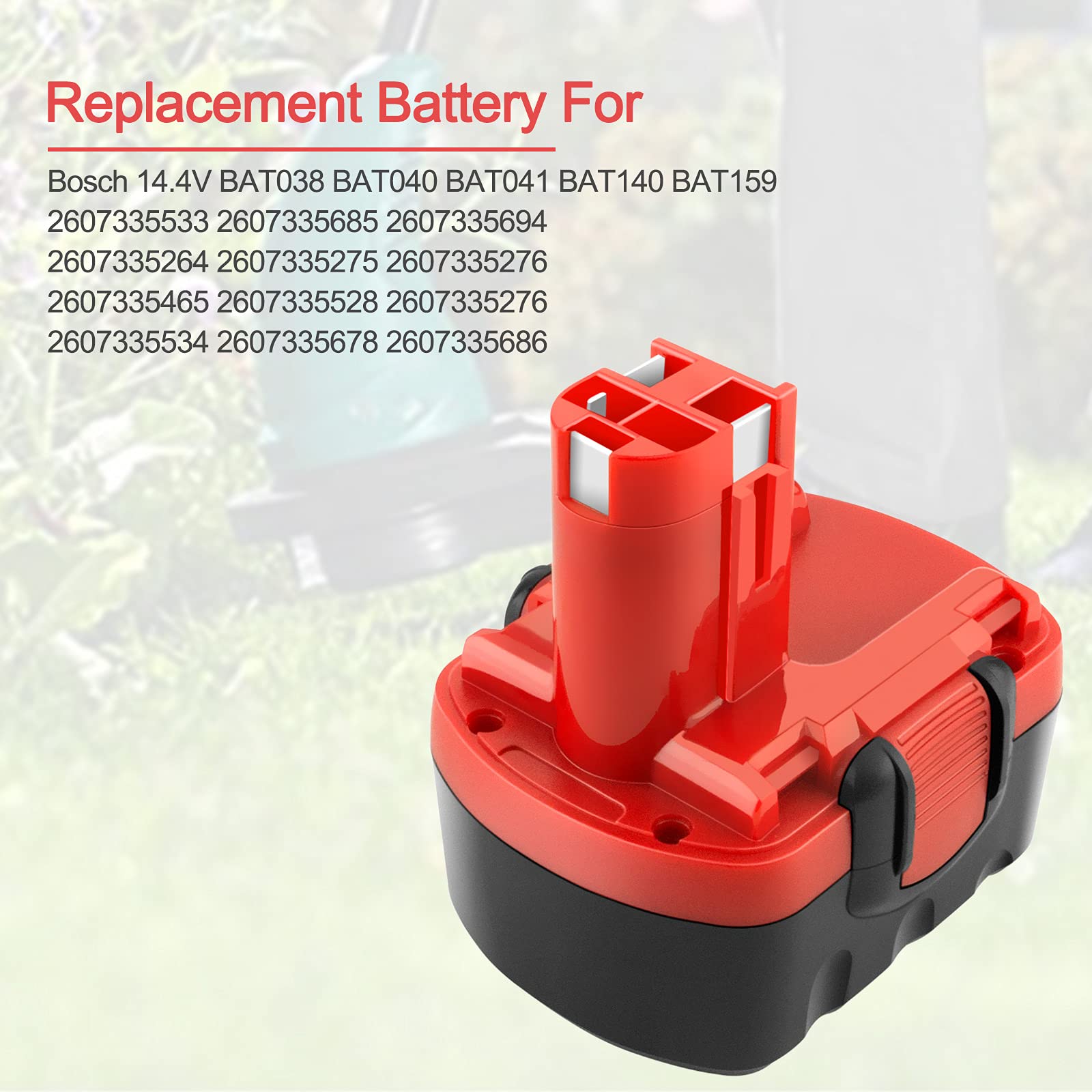 ADVTRONICS 14.4V 3.5Ah Ni-MH Battery Compatible with Bosch BAT040 BAT038 BAT041 BAT140 BAT159 BAT048 BAT100 BAT119 BH984 BPT1041 2607335275 2607335533 2607335534 2607335264 2607335685 2607335711