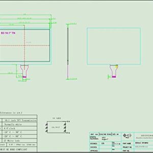 10.1 inch TFT TN Display 1024 * 600 Resolution high Definition Liquid Crystal Display