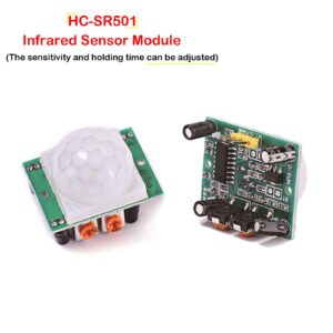 Geekstory HC-SR501 PIR Infrared Sensor Body Infrared Motion Module for Arduino Raspberry Pi(Pack of 5pcs)