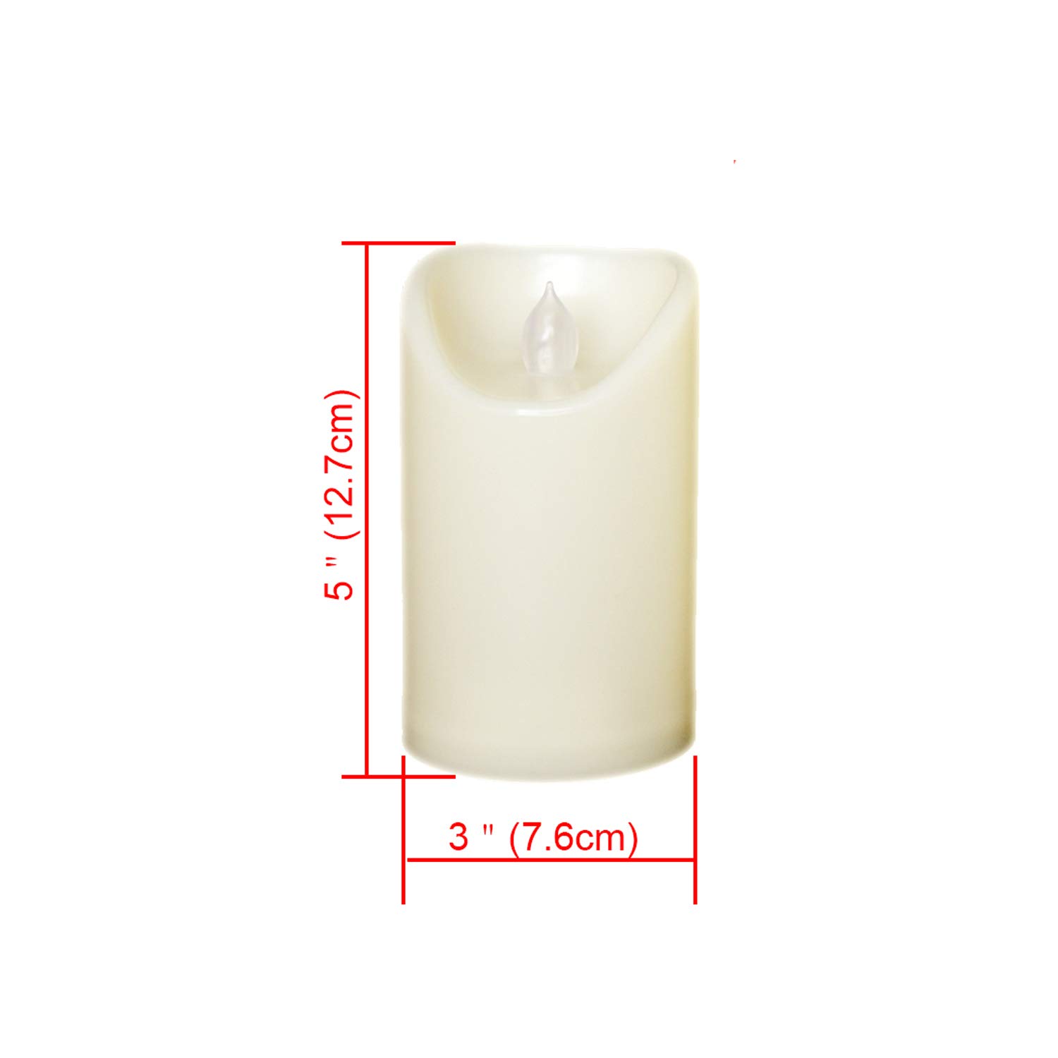 Flameless Outdoor Waterproof LED Pillar Candle with Remote Timer Battery Operated Flickering Resin Candle Light for Halloween Christmas Wedding Party Centerpiece Decorations Supplies 3”x 5” 2-Pack